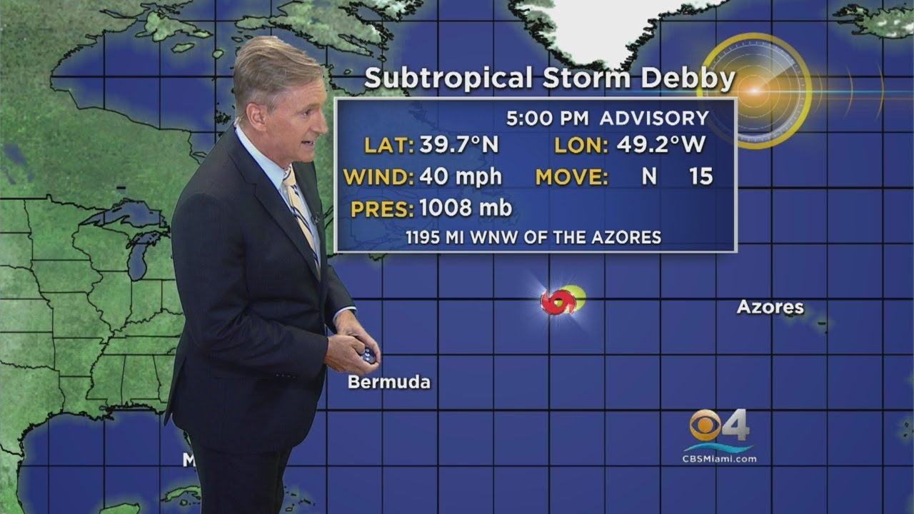 Tracking Subtropical Storm Debby - YouTube