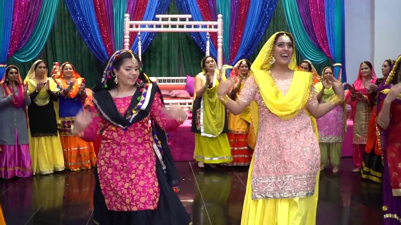 Raman's Ladies Sangeet Giddha Performance - YouTube