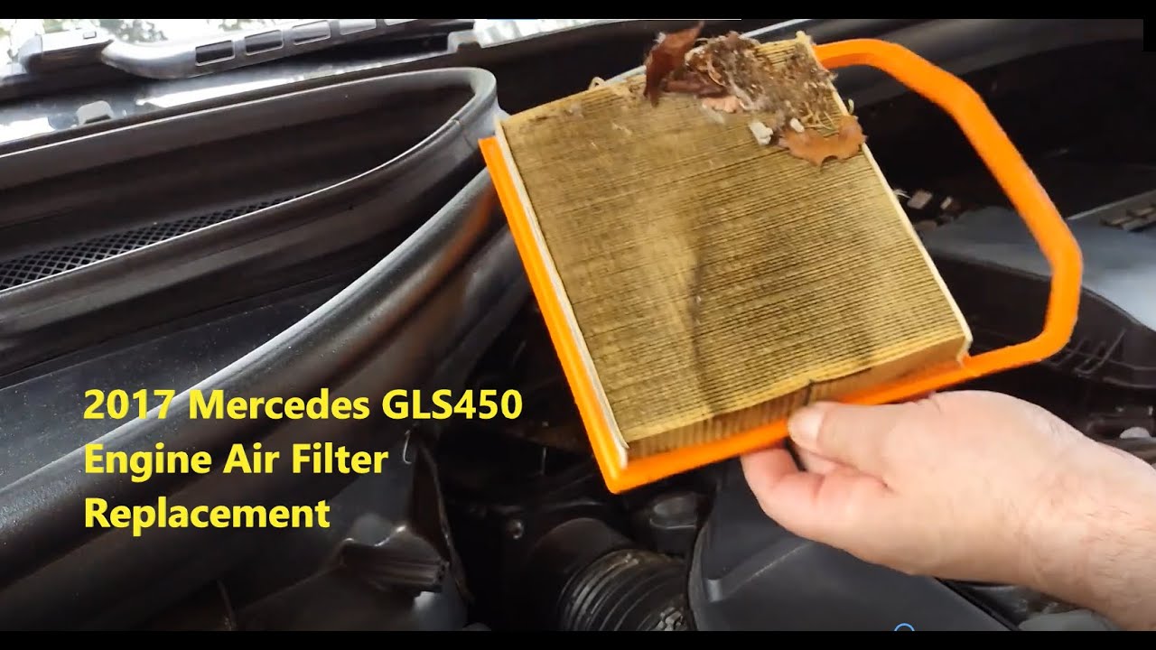 2017 Mercedes GLS450 Engine Air Filter Replacement - YouTube