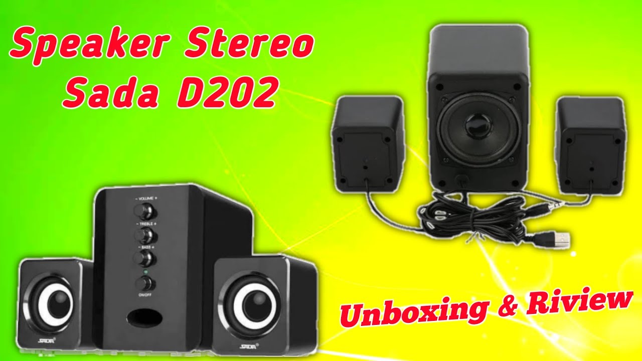 Speaker Stereo Sada D202 || Unboxing & Riview - YouTube