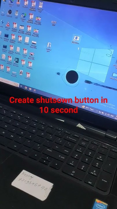 Create Shutdown Button In 10 Second Youtube