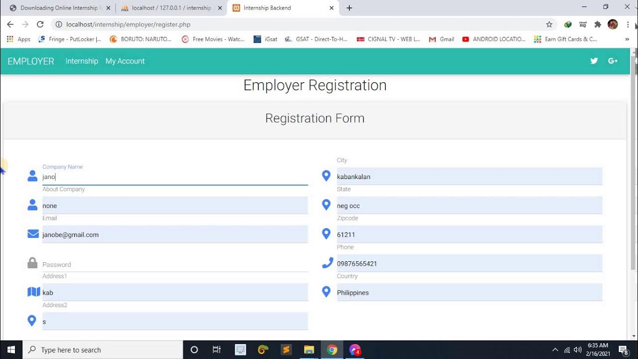 Online Internship Management System in PHP/MySQLi with Full Source Code - YouTube