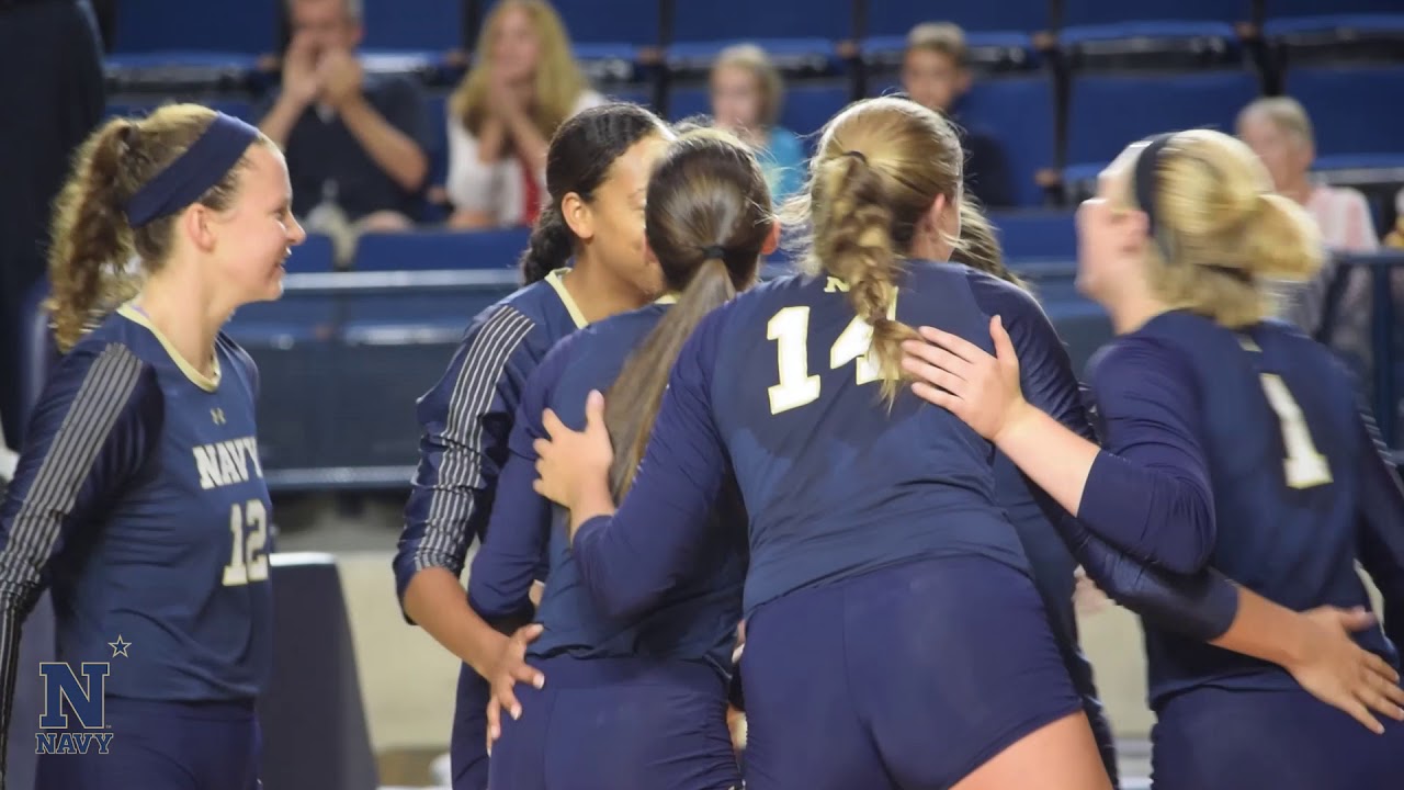 Navy Volleyball Defeats Air Force - YouTube