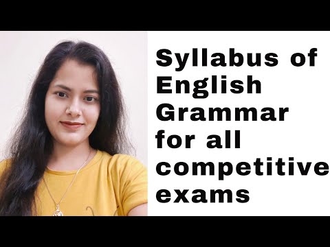 Syllabus of English Grammar for all competitive exams - YouTube