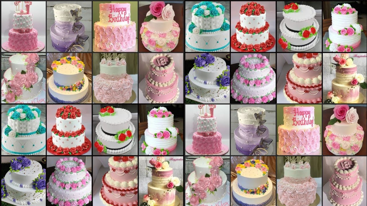 🤩🎂Simple & Easy 2 Tier Cake Decorating ideas || Best Two Tier Cake ...