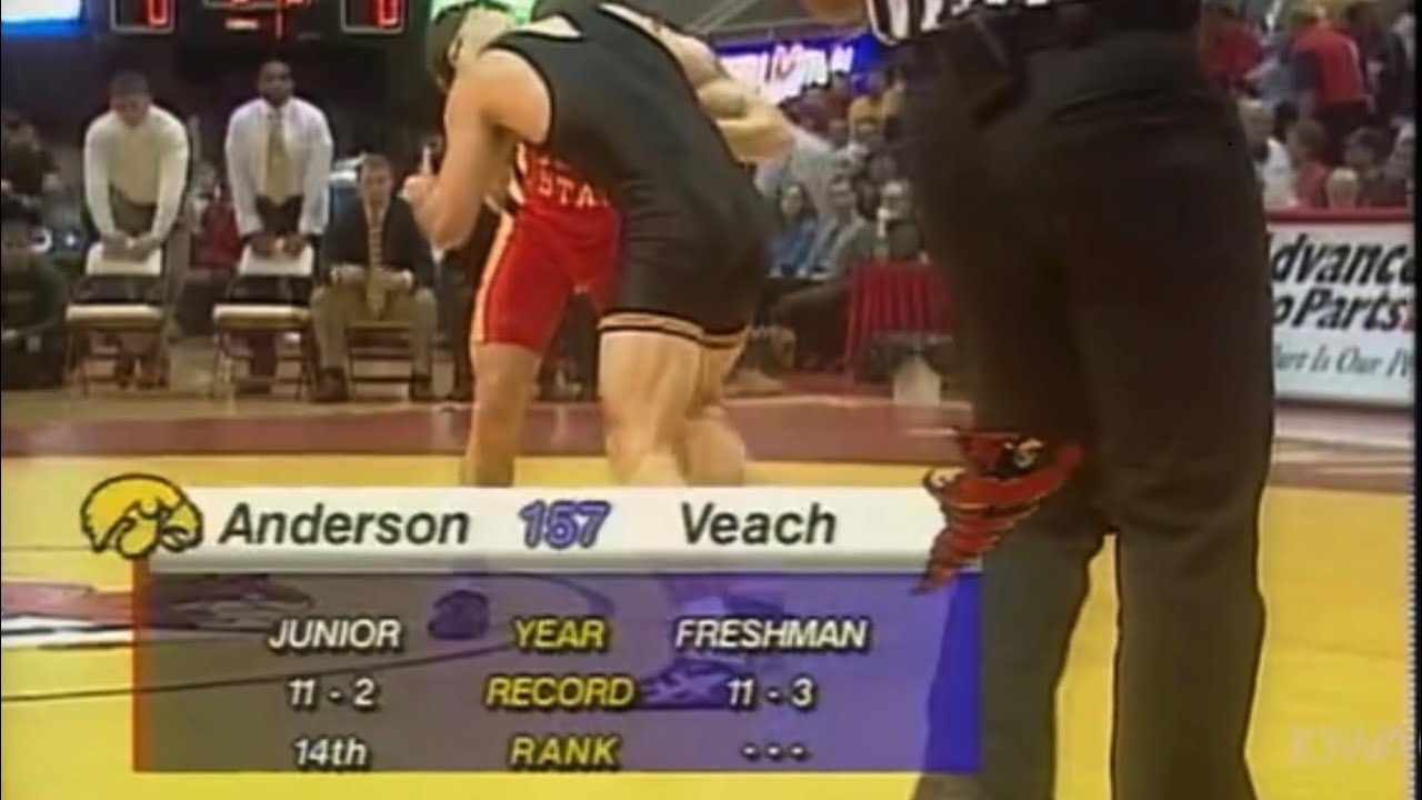 2001 College Wrestling: 157 Matt Anderson, Iowa vs NR Matt Veach, Iowa ...