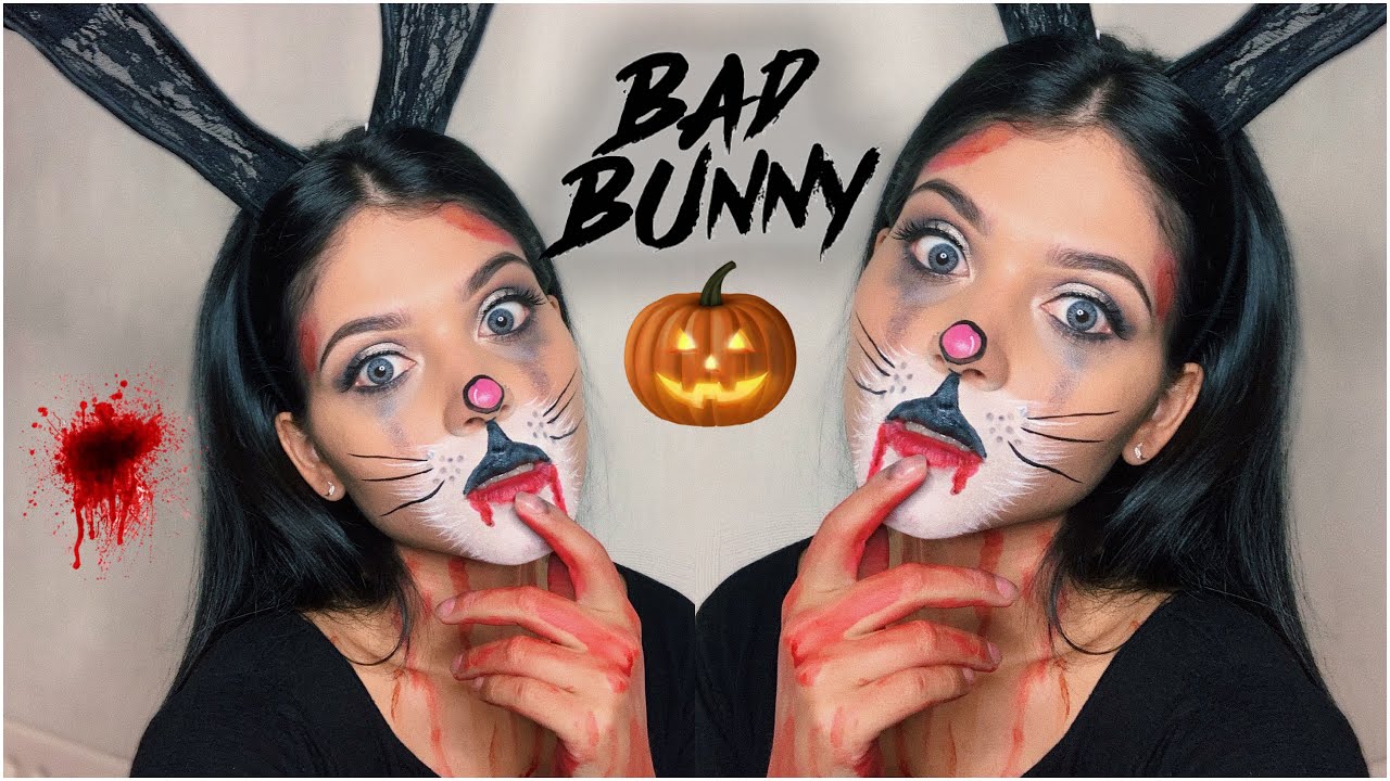 CONEJO SANGRIENTO I BAD BUNNY MAKEUP TUTORIAL I HALLOWEEN I LUISA ...