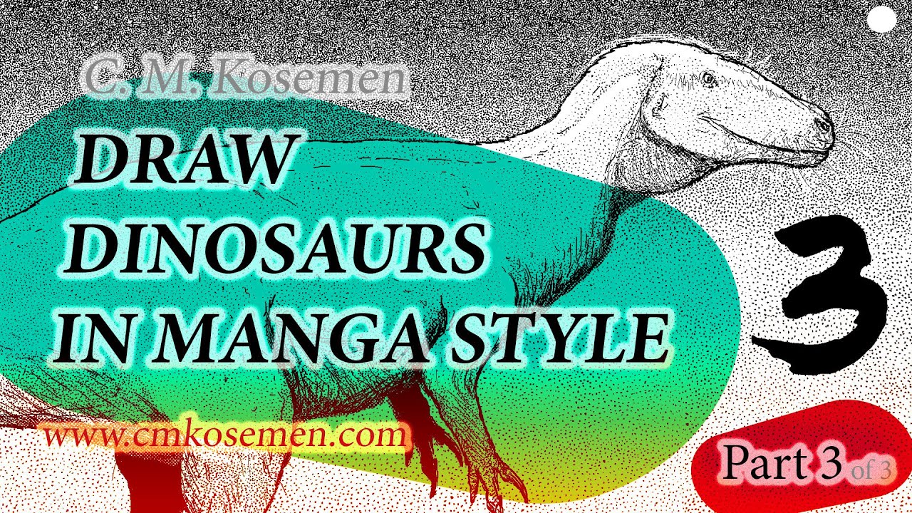 TUTORIAL: Draw Dinosaurs in Manga Style PART 3: Screentoning - YouTube