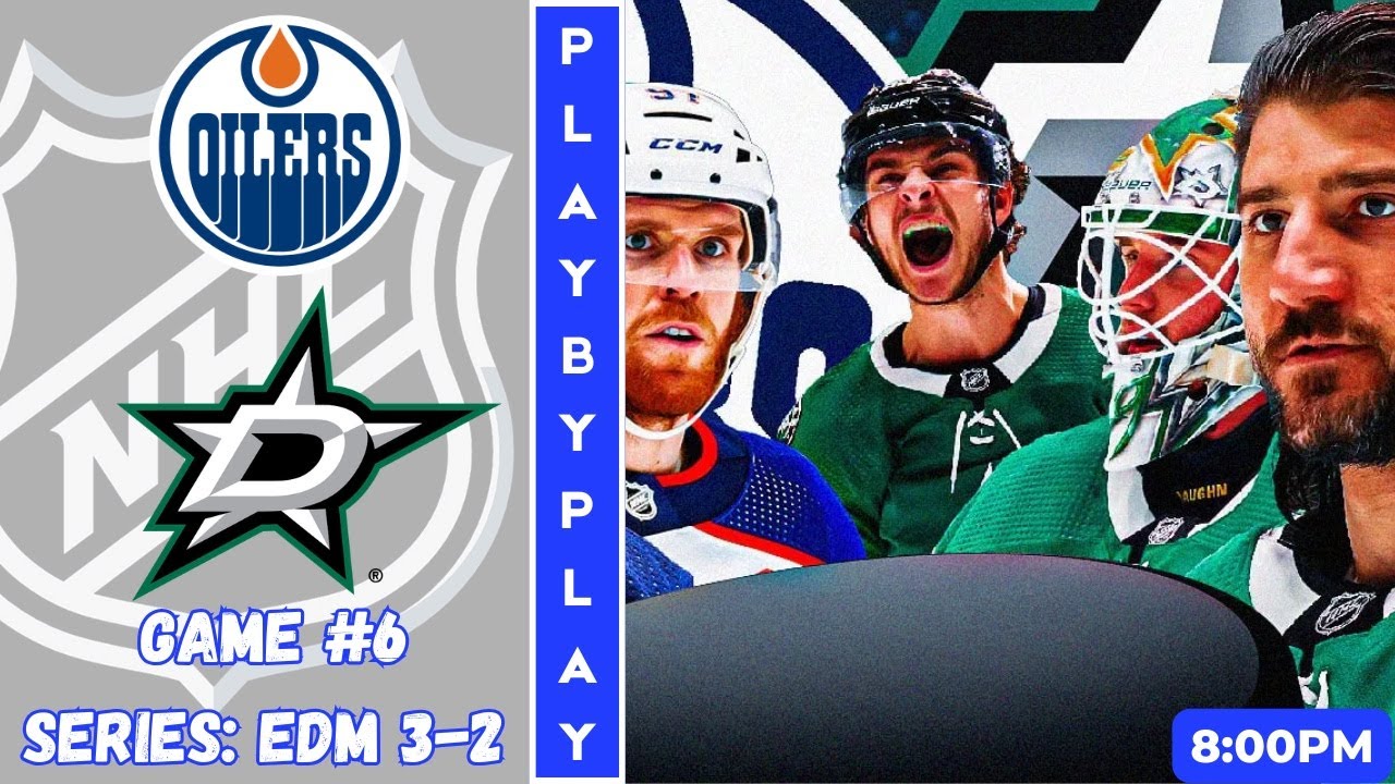 NHL GAME PLAY BY PLAY STARS VS OILERS - YouTube