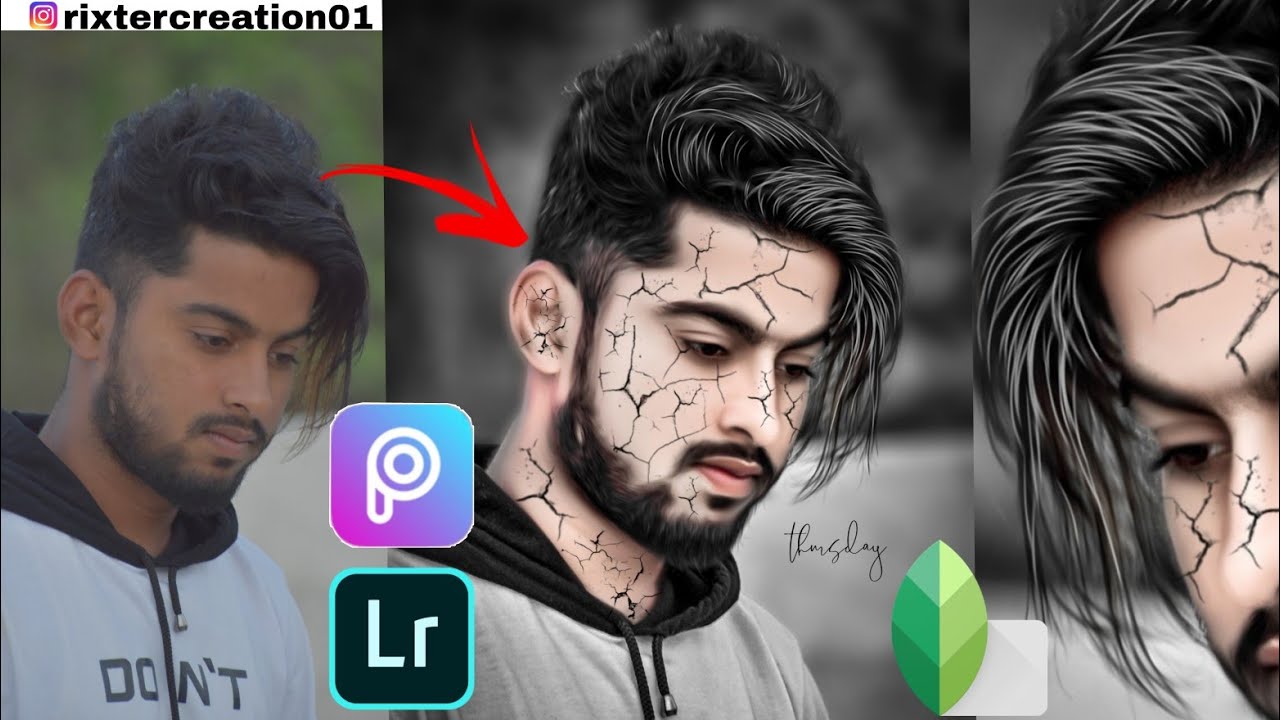 broken face Editing how to edit my pic on pic's art 🎨🎨🎨 - YouTube
