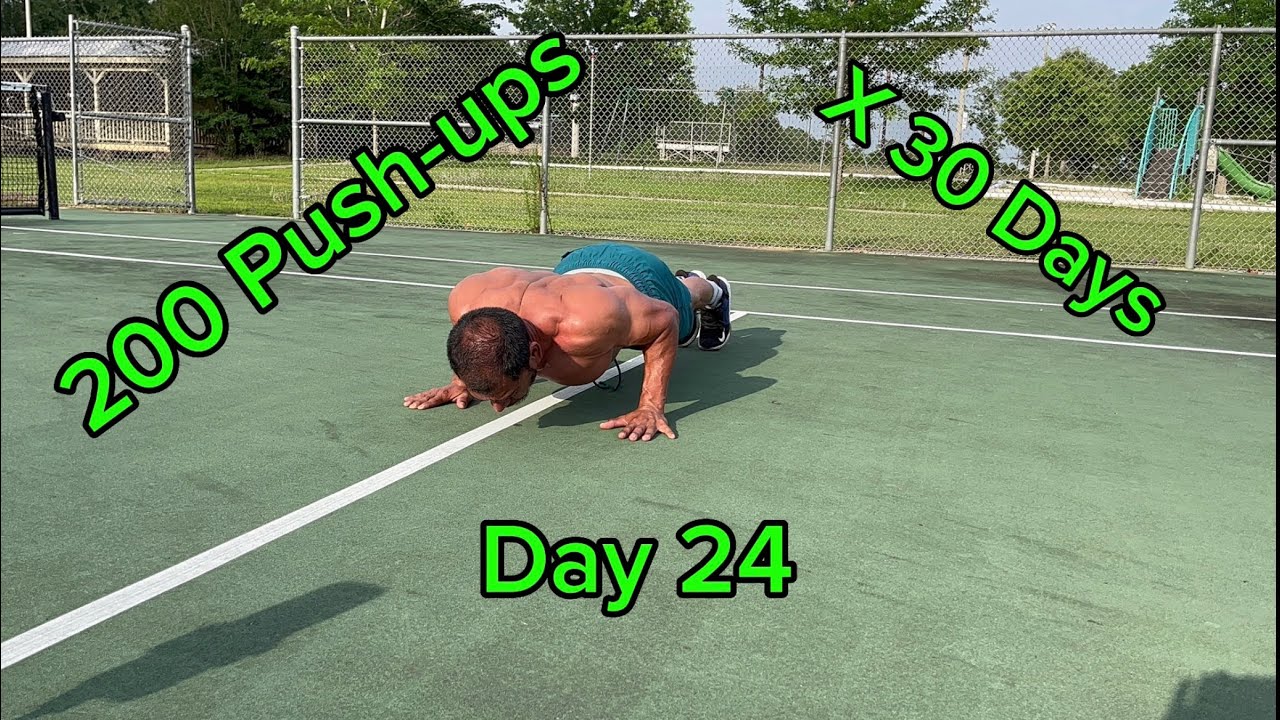 200 Push-ups A Day For 30 Days. Challenge🔥💪🏽 (Day 24) - YouTube