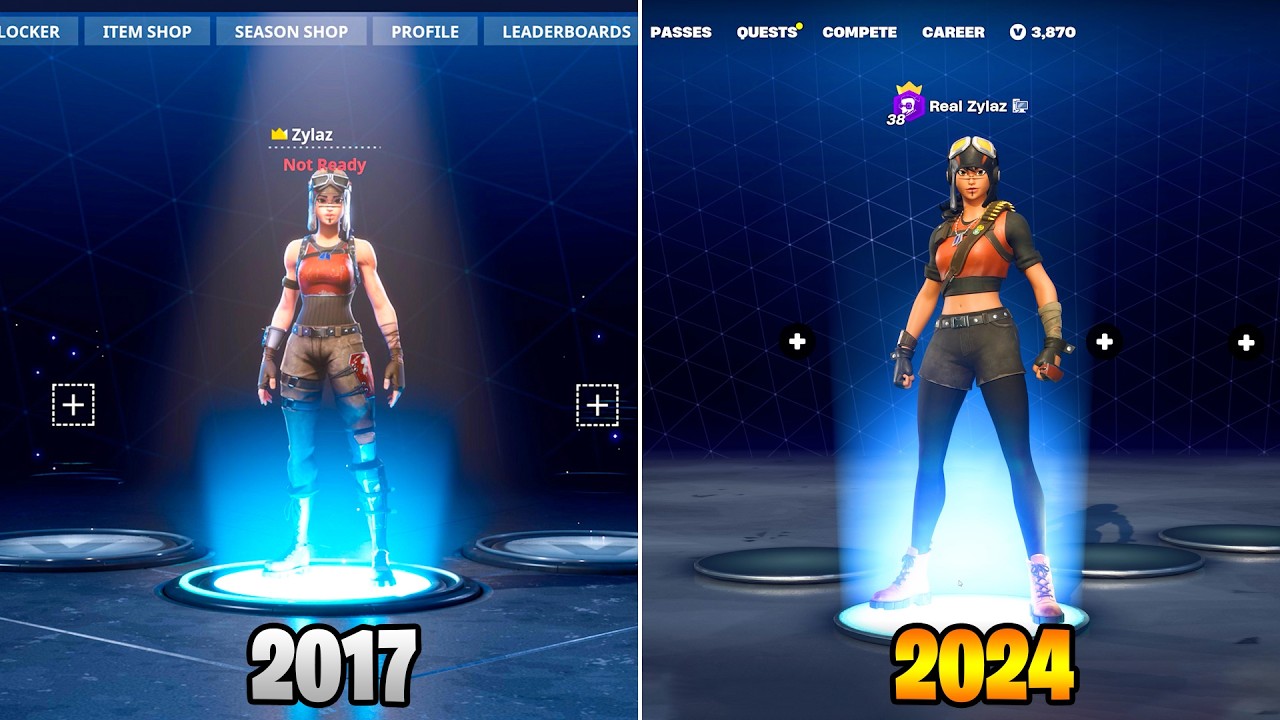 Fortnite OG Lobby Old Vs New (2017 OG vs 2024 OG) - YouTube