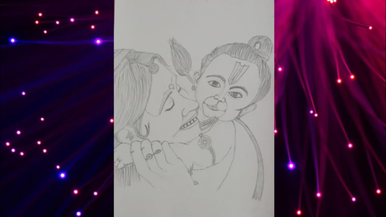 Mata Anjani and Hanumanji drawing😍🙏#art #drawing - YouTube