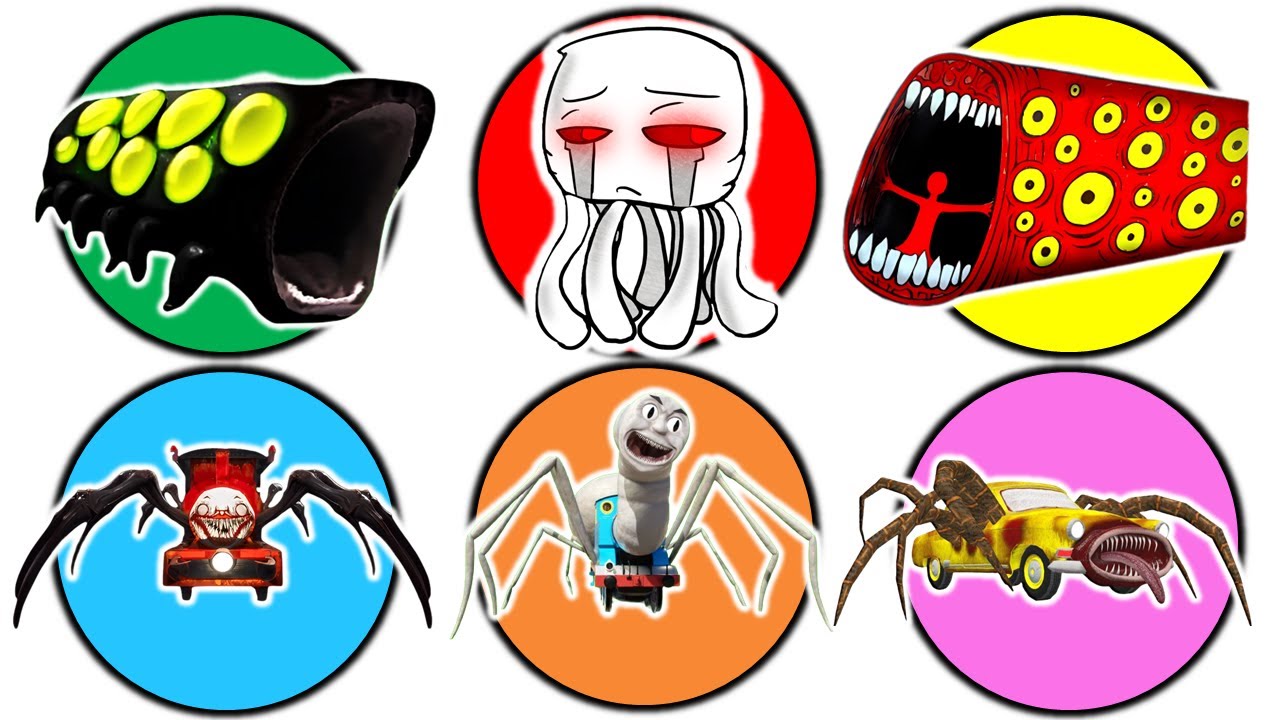Spin Wheel Chimney Train Eater, Monster Ghast, Choo Choo Charles ...