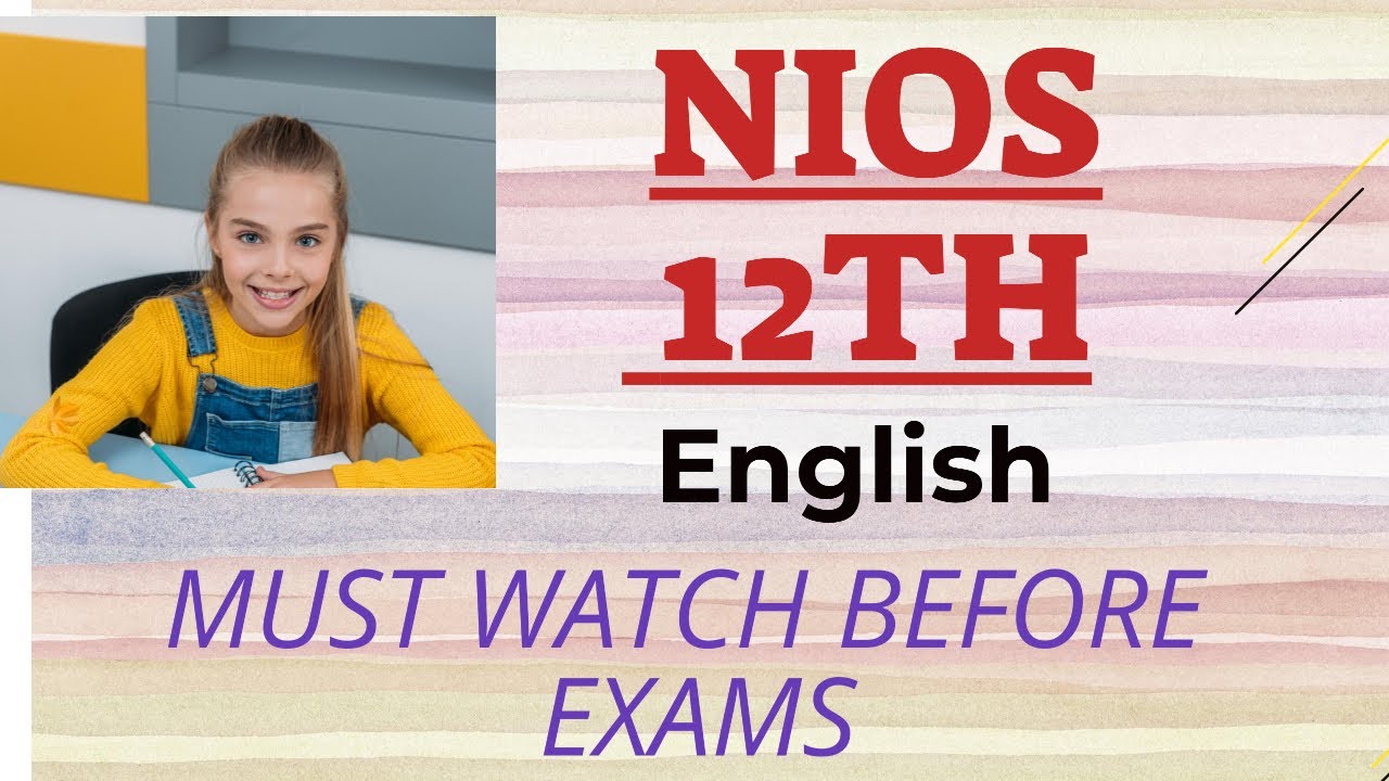 NIOS 302 || 12th NIOS ENGLISH EXAM FORMAT || NIOS English 302 - YouTube