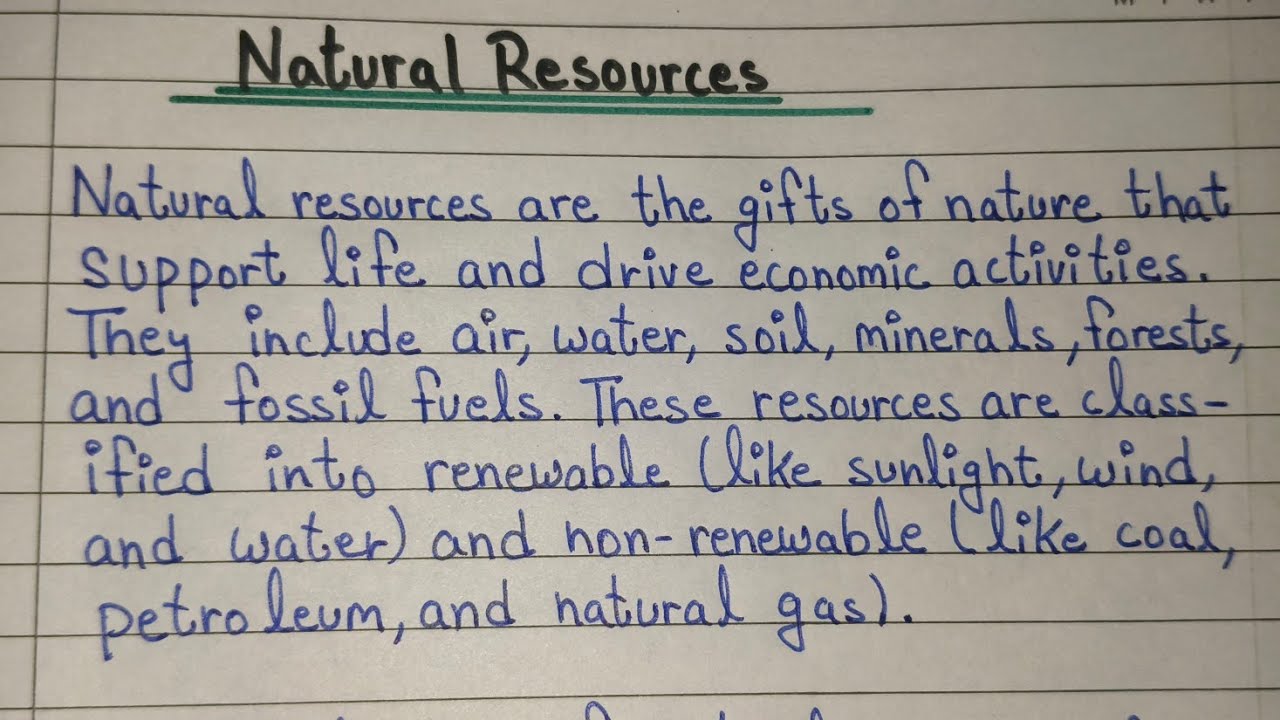 Essay on Natural Resources in English | Natural Resources Essay | Essay ...