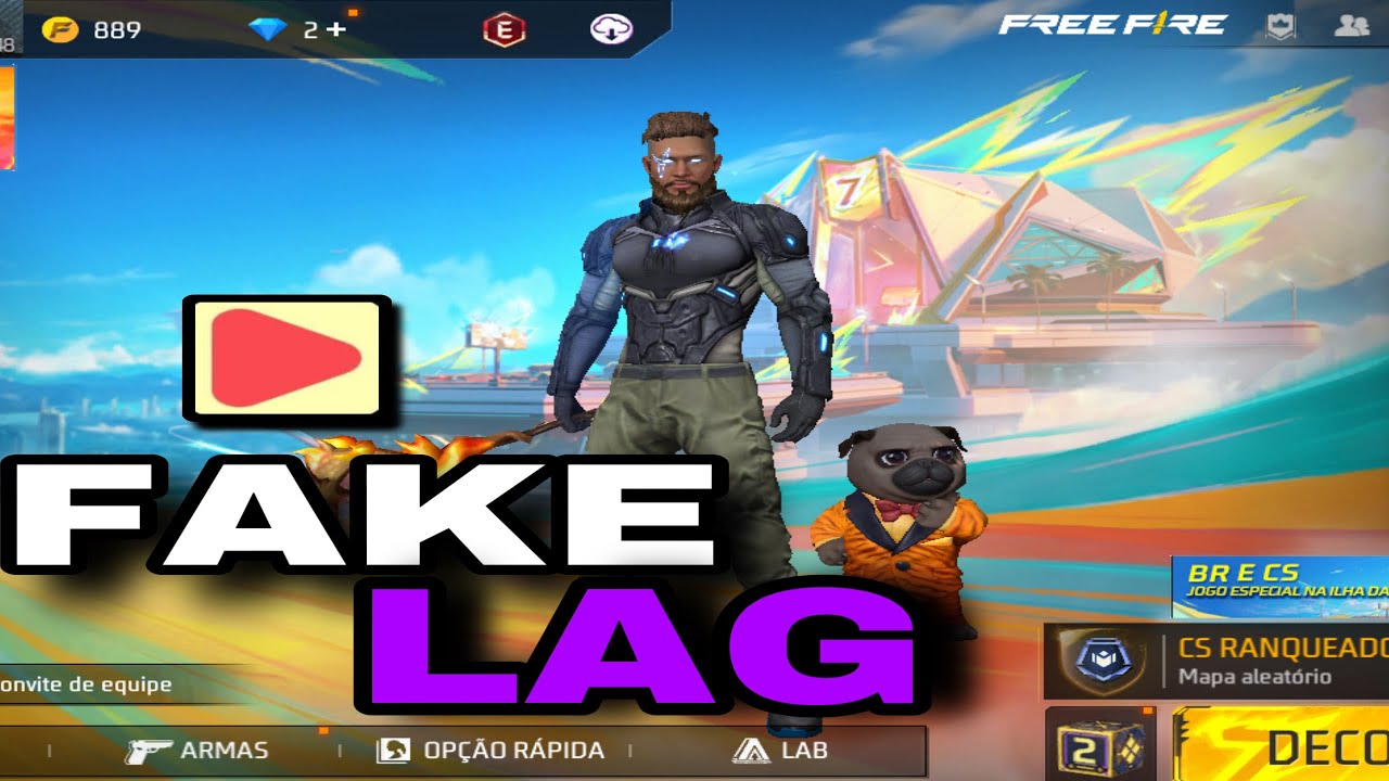 SAIU!!! 😱 FAKE LAG PARA FREE FIRE VERSÃO 4 SEGUNDOS PARA CONTA ...