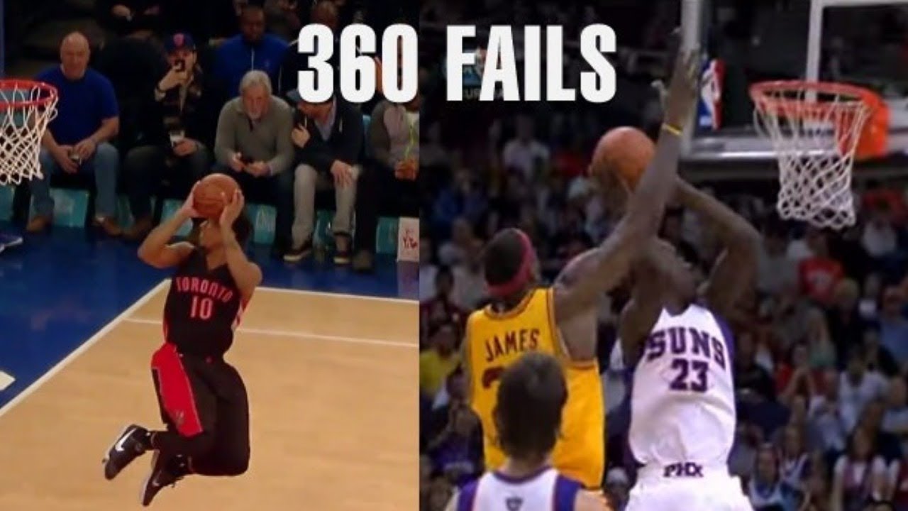 NBA Crazy "MISSED" 360 Dunks - YouTube