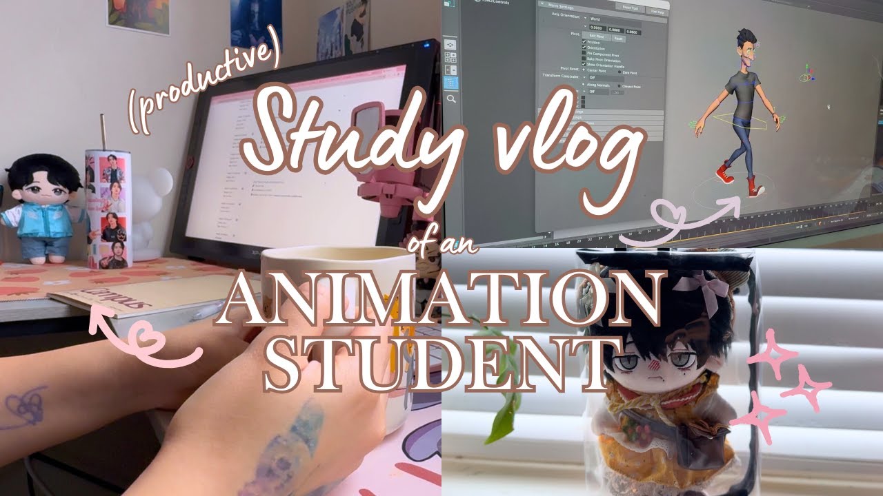 (Productive) STUDY VLOG of an Animation Student 💓 - YouTube