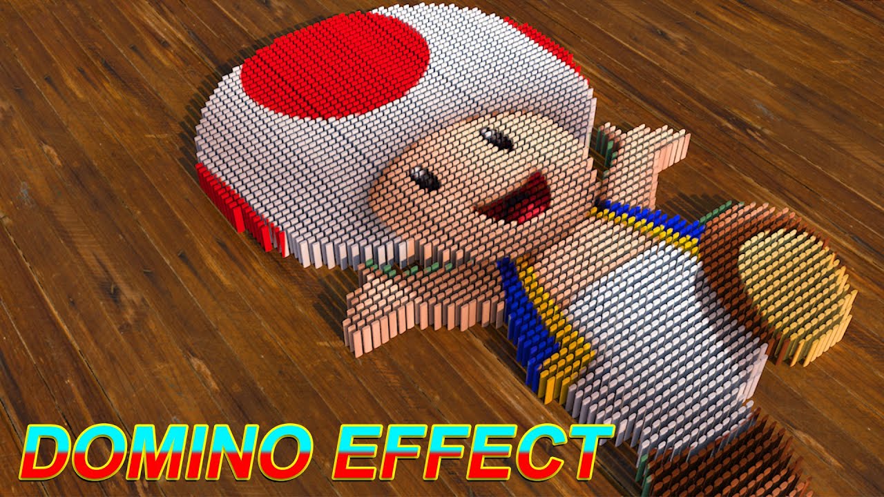 Toad Super Mario Dominoes - Toad Super Mario Domino Effect !! - YouTube