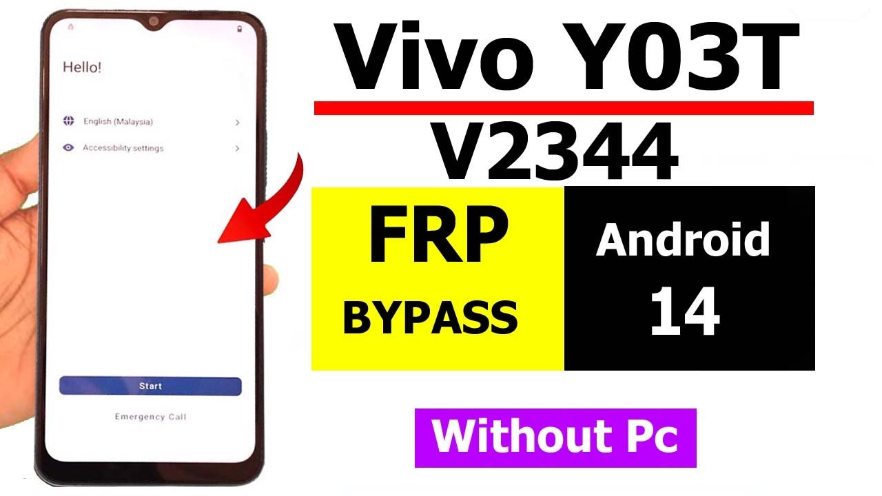 BYPASS FRP On VIVO Y03T | (V2344) Google Account Remove | Android 14 ...