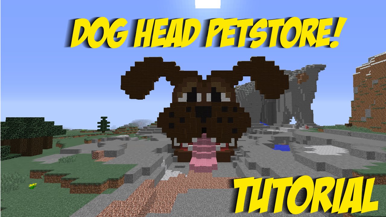 Part 2 - Minecraft How To Build A Pet Shop Shaped Like A Dog Head ...