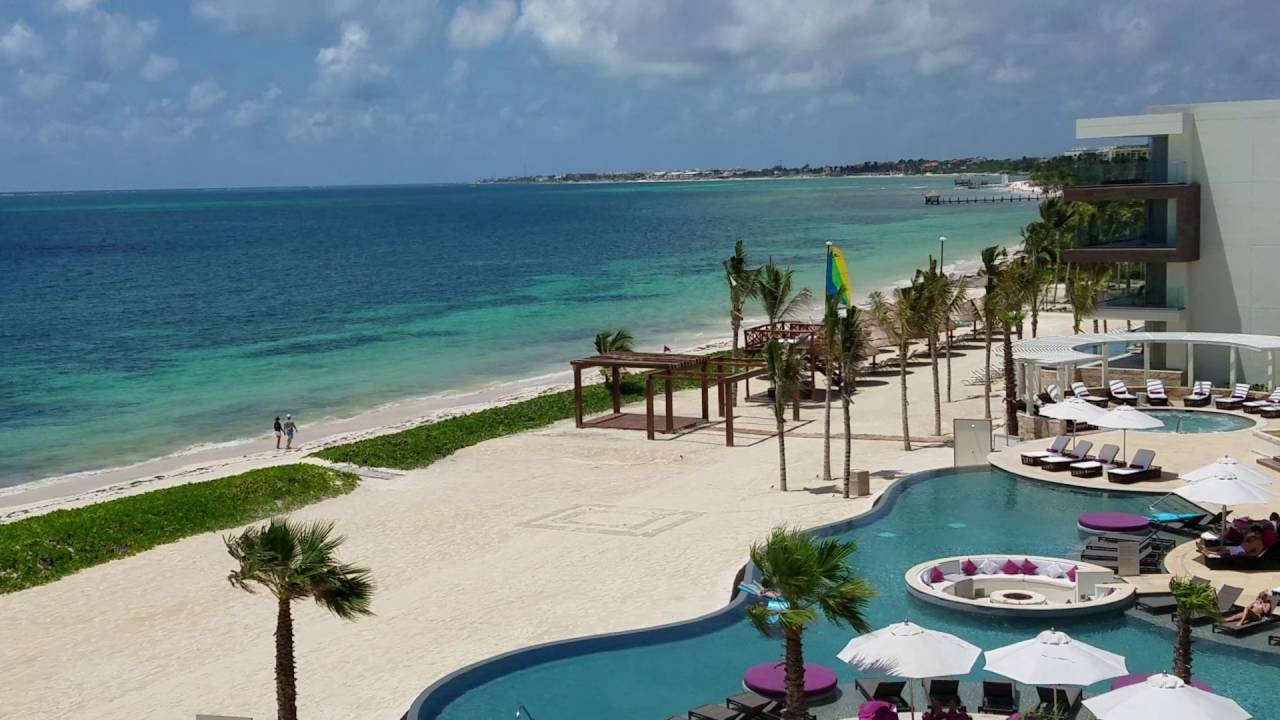 Breathles Riviera Cancun Xhale Ocean view balcony - YouTube