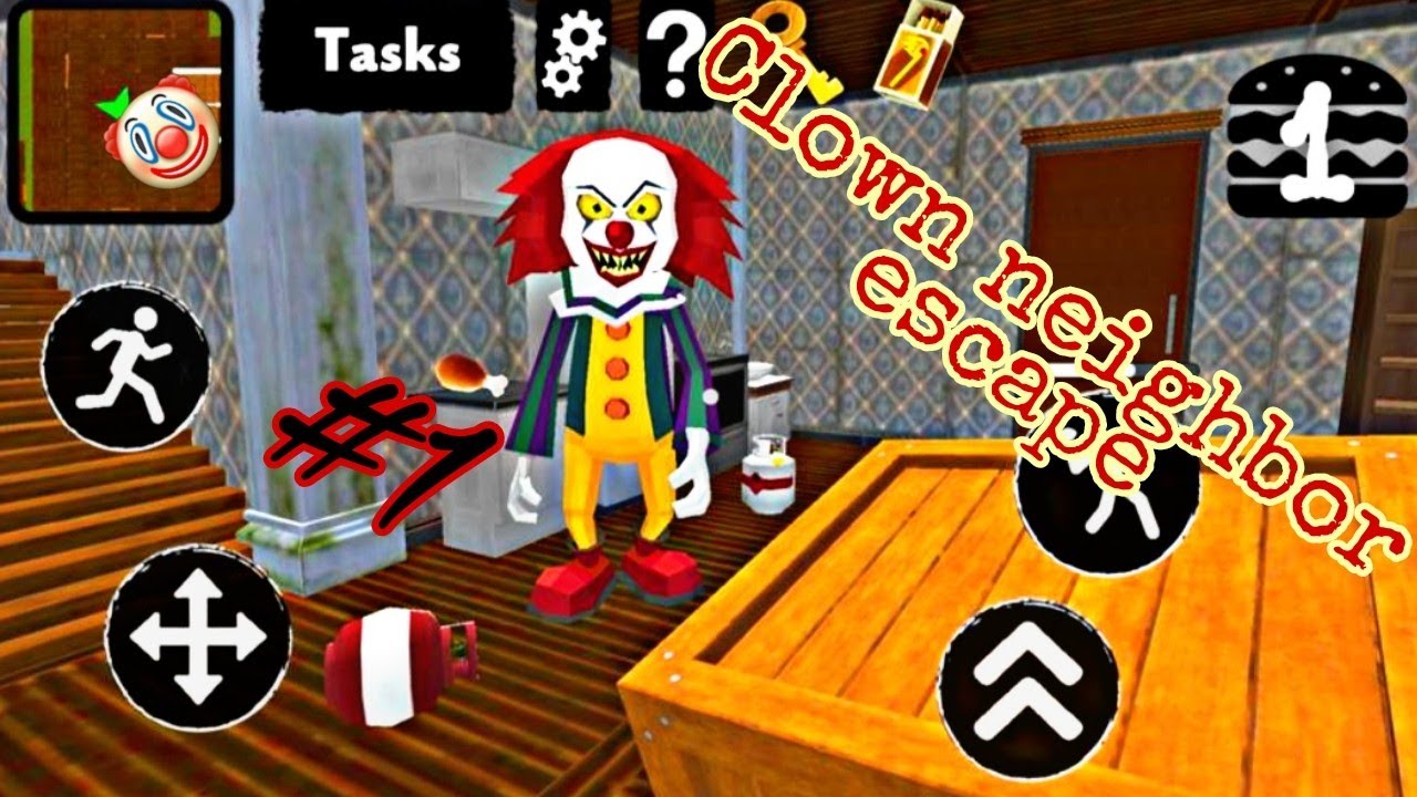 Clown neighbor escape 3D 1-5Level (ПОЛНОЕ ПРОХОЖДЕНИЕ) - YouTube