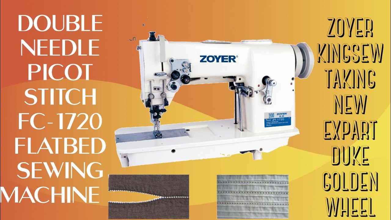Double needle picot stitching machine - YouTube