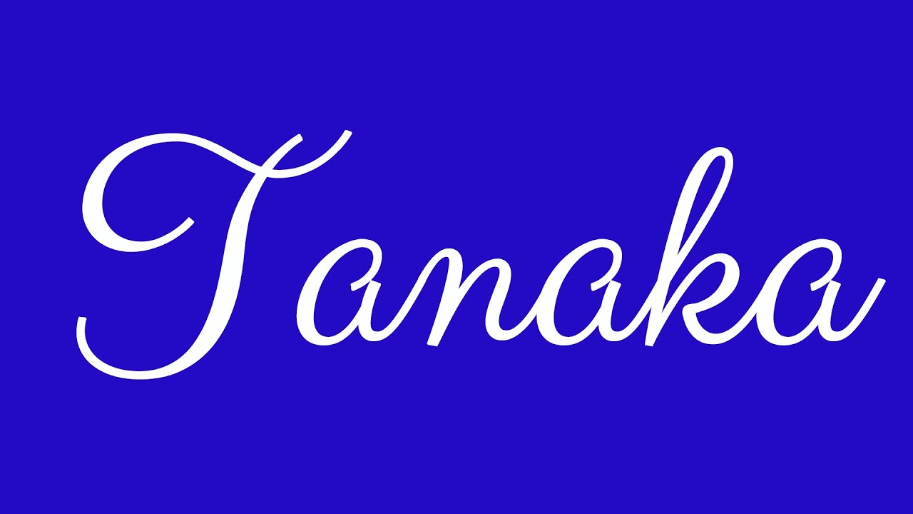 Learn how to Sign the Name Tanaka Stylishly in Cursive Writing - YouTube