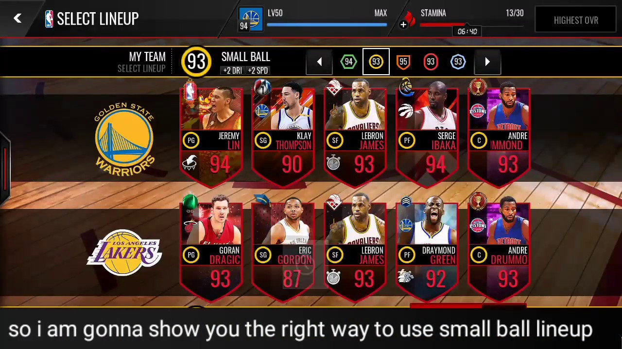 THE SECRETS TO USE SMALL BALL LINE UP! - NBA LIVE MOBILE - YouTube
