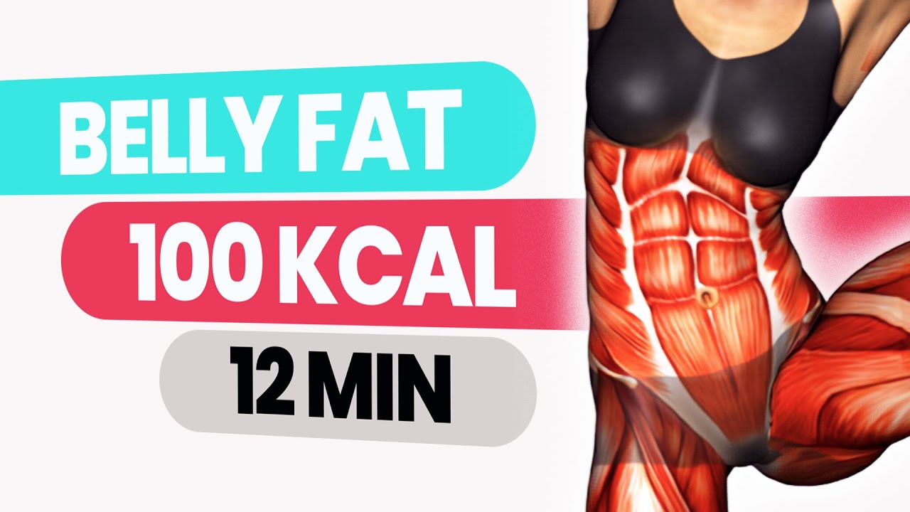 100 KCAL Belly Fat Burn | 12-Min | Standing Only - YouTube