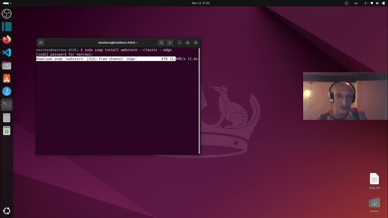 Установка в Ubuntu IDE от JetBrains (WebStorm и PhpStorm) - YouTube
