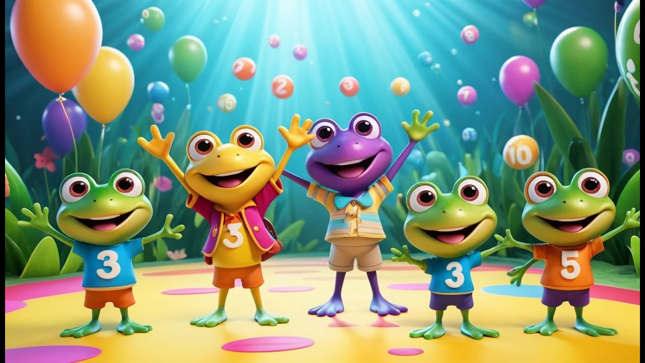 Five Little Speckled Frogs – Counting on a Lily Pad Boat | Fun Frog ...