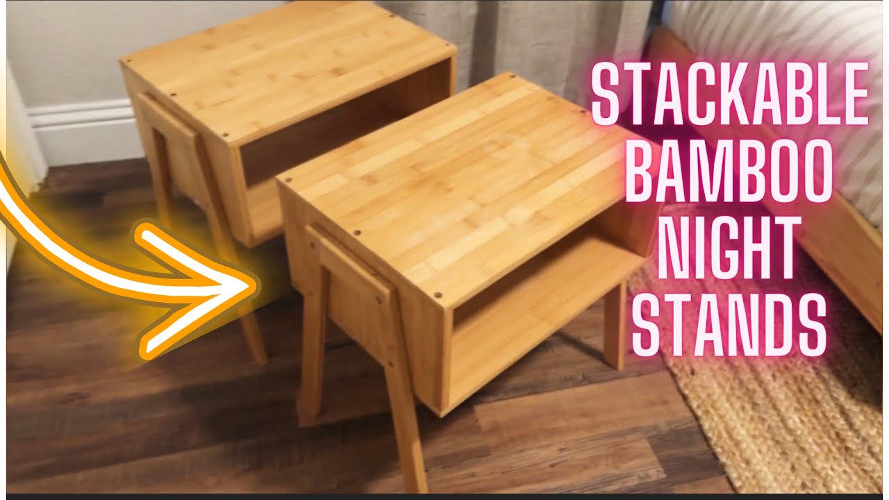 Watch How Easily These Bamboo Nightstands Stack - YouTube