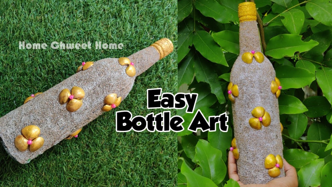 എളുപ്പത്തിലൊരു Bottle Art With Sand & Shell | Bottle craft for ...