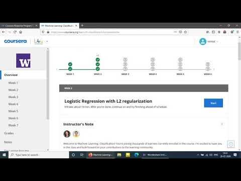 Coursera Course Machine Learning Classification All Week Answers - YouTube
