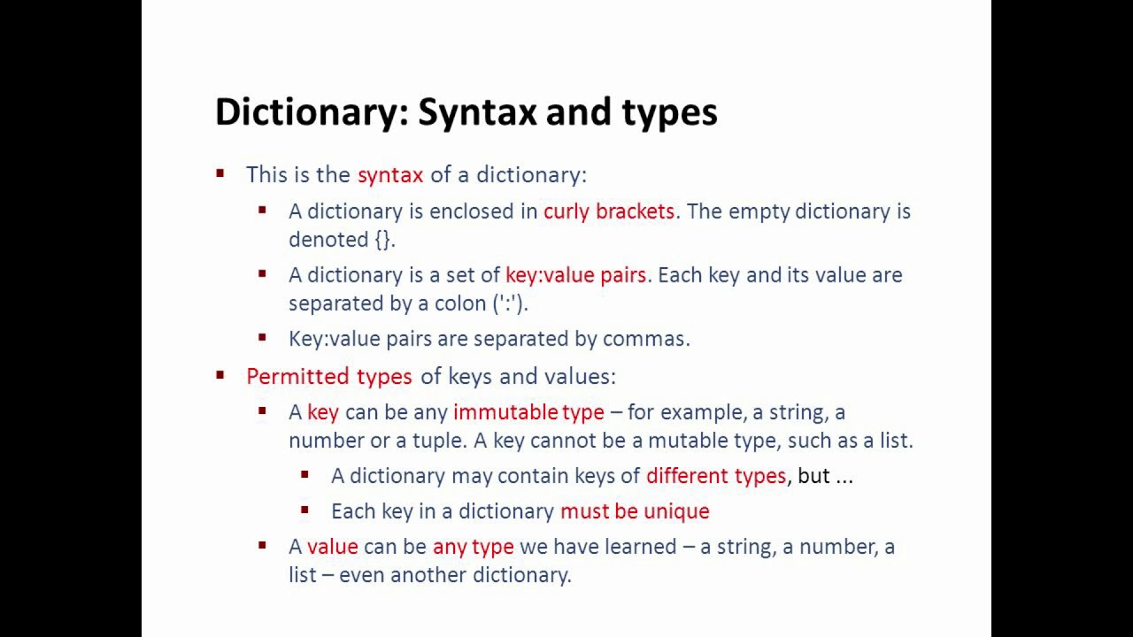 13 Python Tutorial For Beginners Dictionary In Python Youtube