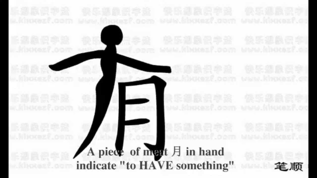 Funny chinese characters - episode 9 (有 受 爱 争 反) - YouTube