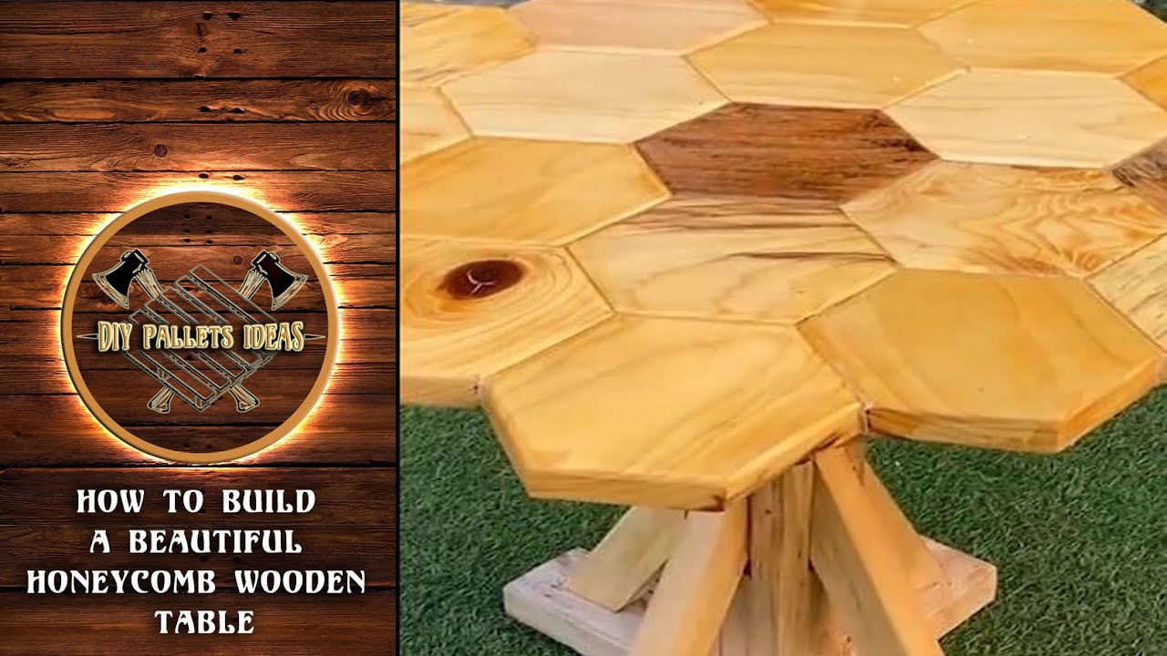 How to build a beautiful honeycomb wooden table - YouTube