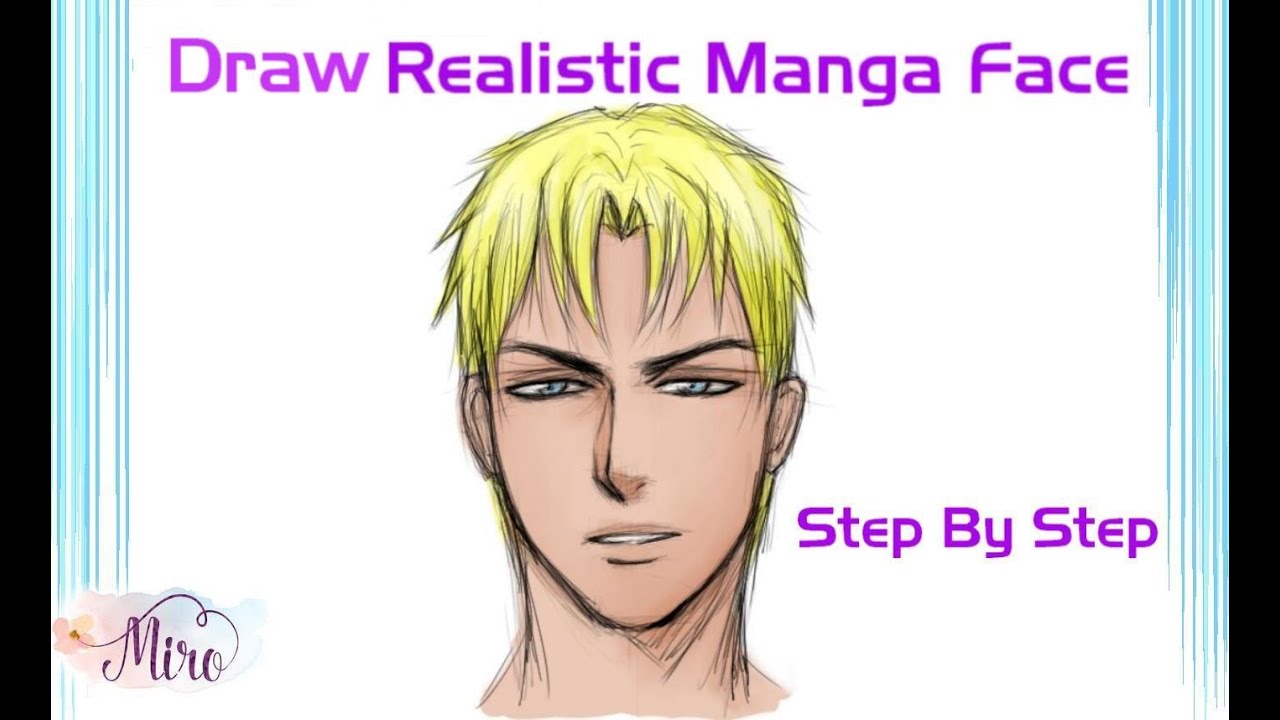 How To Draw Male Anime Face Step By Step Youtube