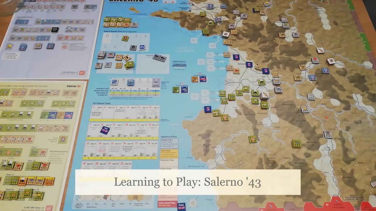 Learning to Play: Salerno '43 (GMT Games) - Diagonal Move - YouTube