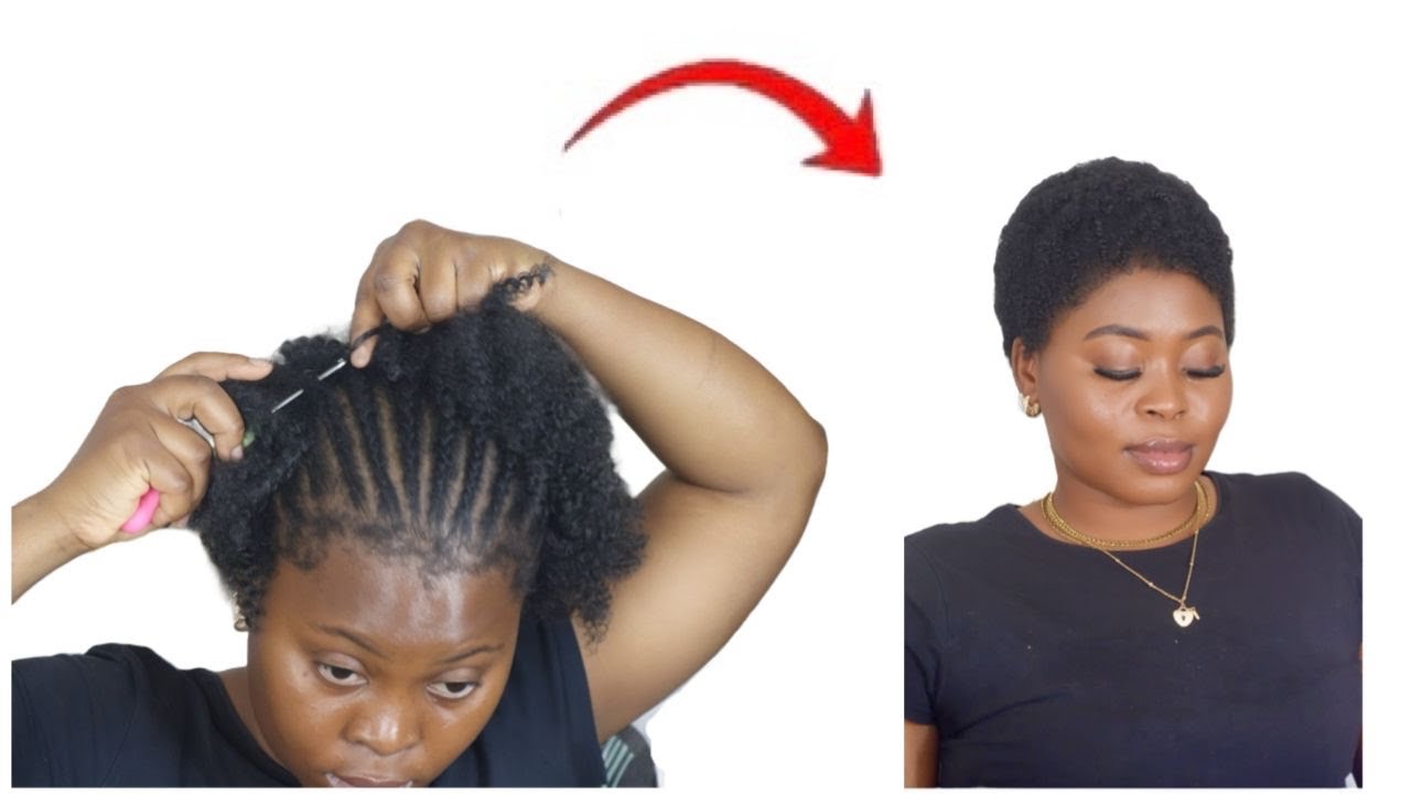 Trying TikTok viral low cut crochet hairstyle / fake low cut hairstyle ...