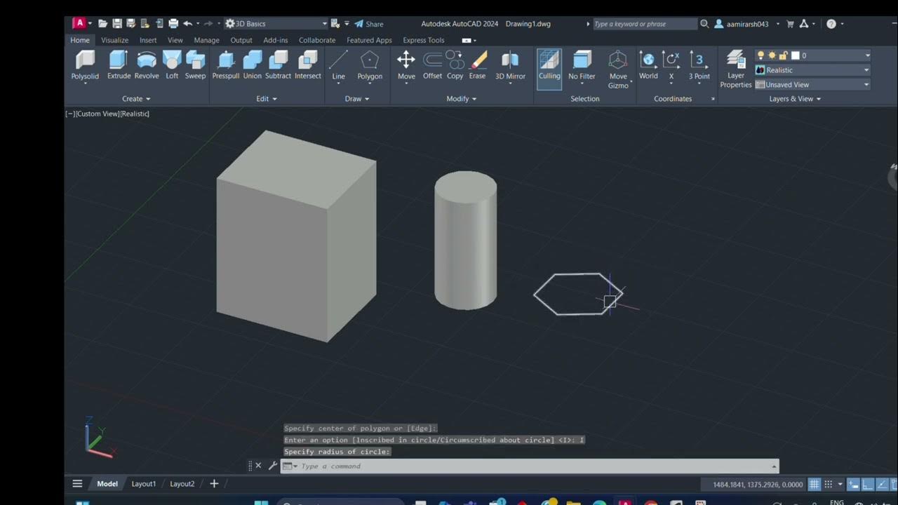 #auto cad 3D basic Tutorial - YouTube