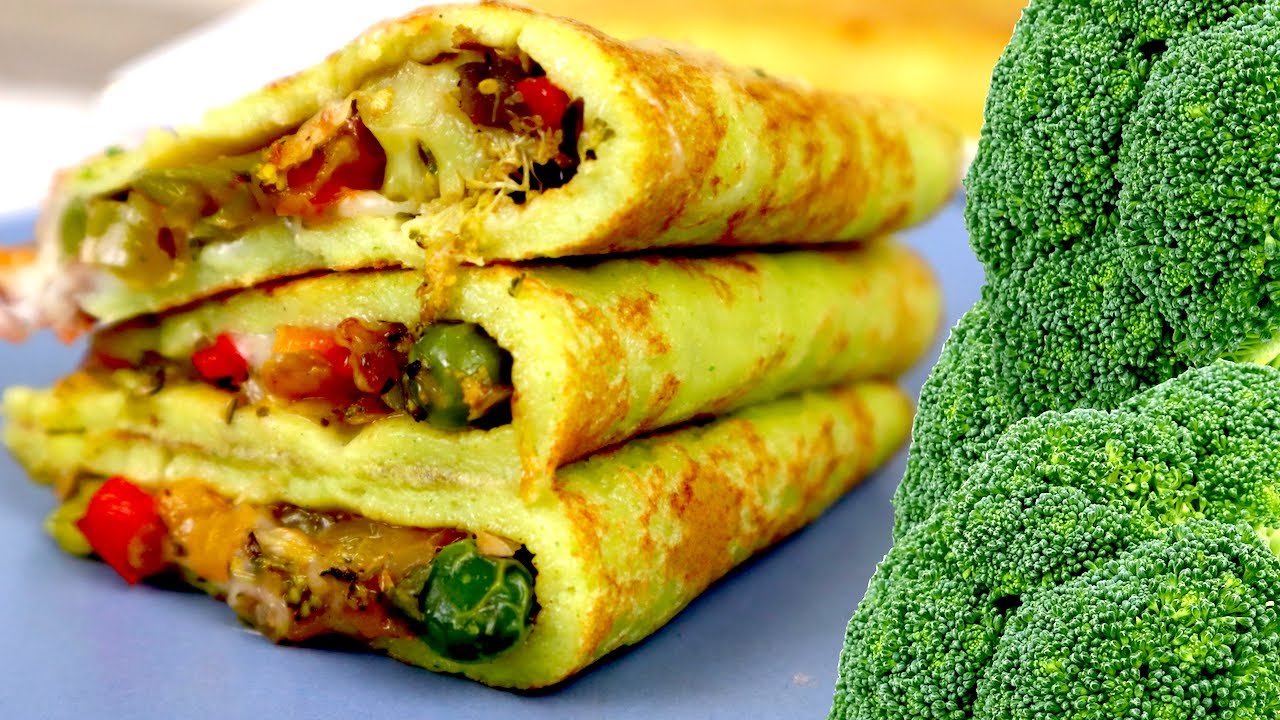 🥦 Broccoli Crepes / Unique Broccoli Recipe / How to cook Broccoli 👌🏻👌🏻👌 ...