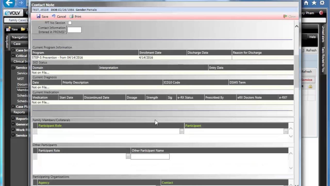 myEvolv - How To Enter A Contact Note (Family Cases Module) - YouTube