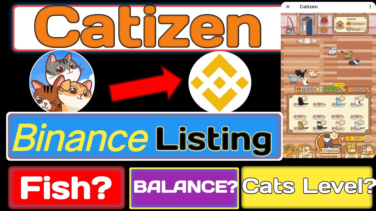 catizen Binance listing || catizen increase fish or balance or level ...