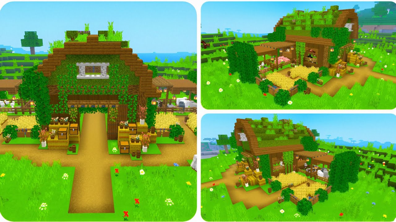minecraft animal farm build - YouTube