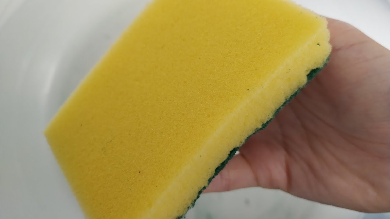 Classic Kitchen Sponge Dry Ripping | Sponge ASMR - YouTube