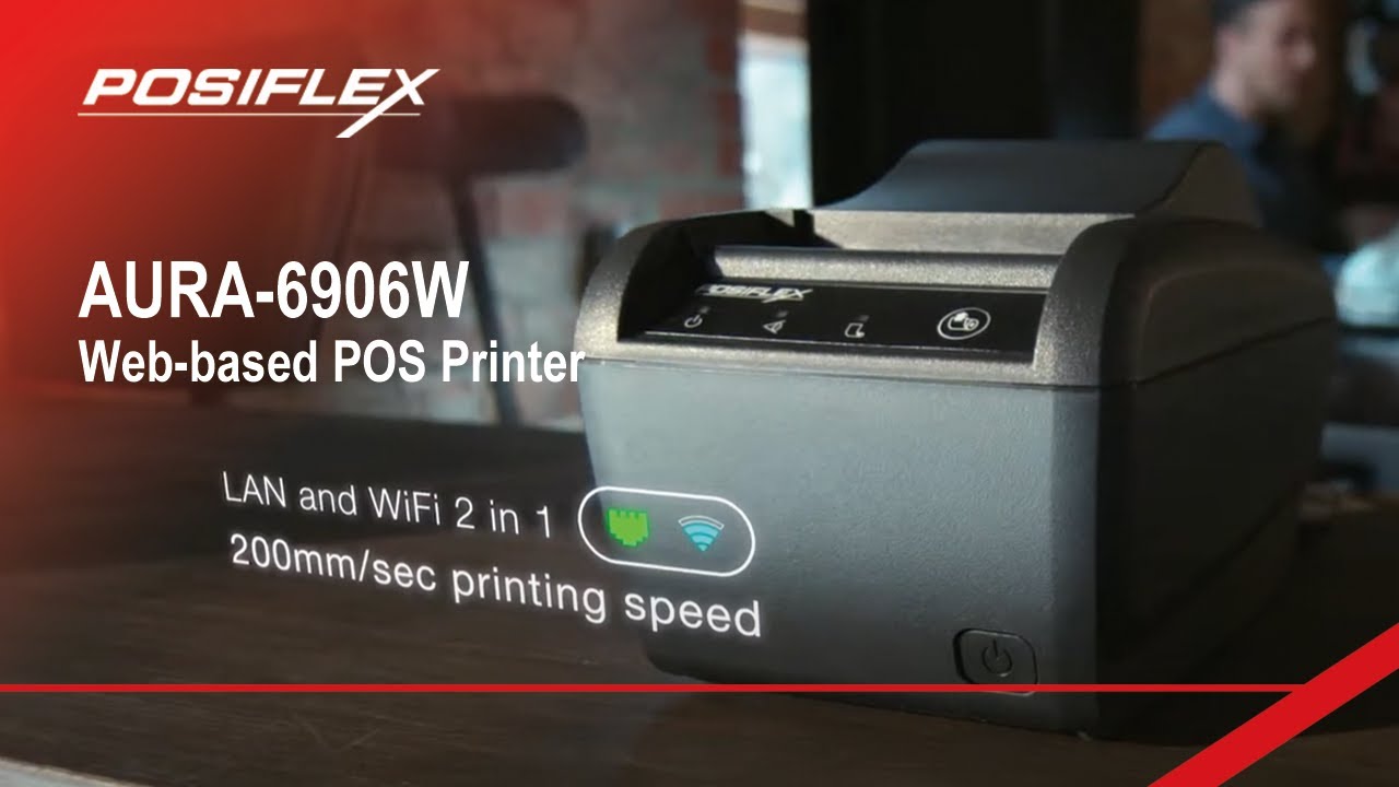 Posiflex AURA-6906W Web-based POS Printer, Any Mobile Device Works on ...